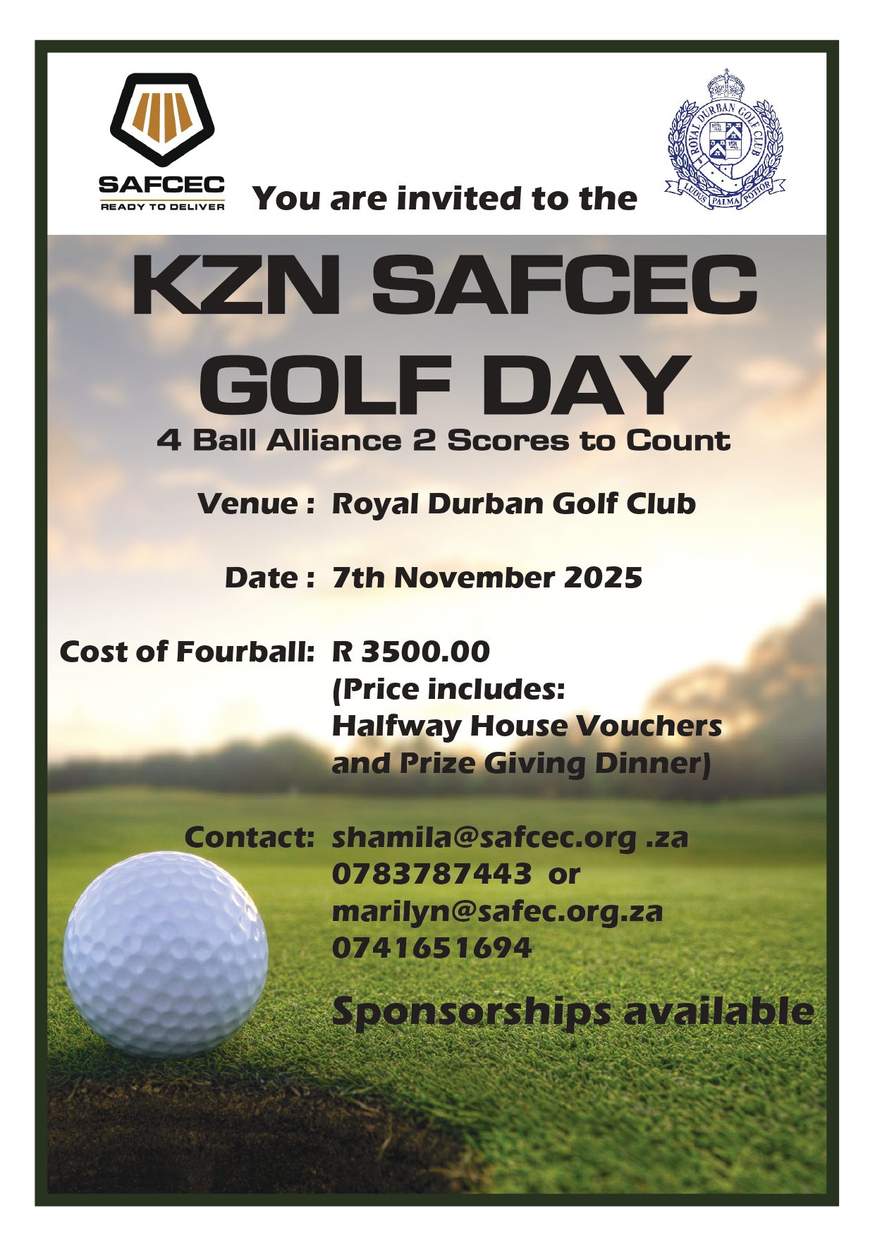 KZN Golf Day 2025 - SAFCEC